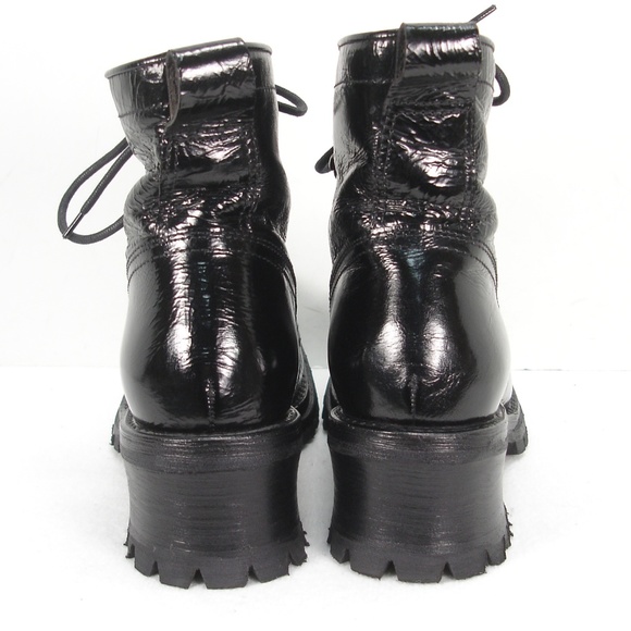 From | Shoes | From Made In Italy Black Patent Leather Booties 37 ...